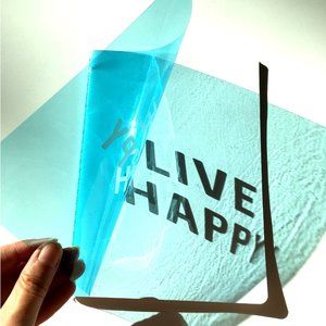 Office | 315 Neon Blue Live Happy Notebook | Poshmark